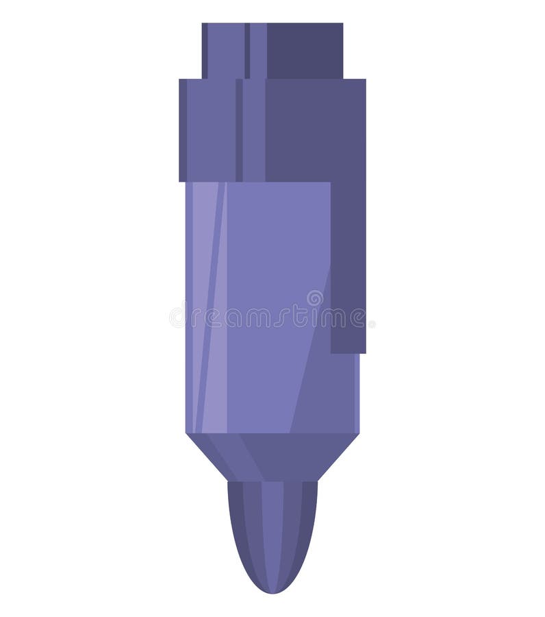 Colored Marker Purple Supplie School Stock Vector - Illustration of ...