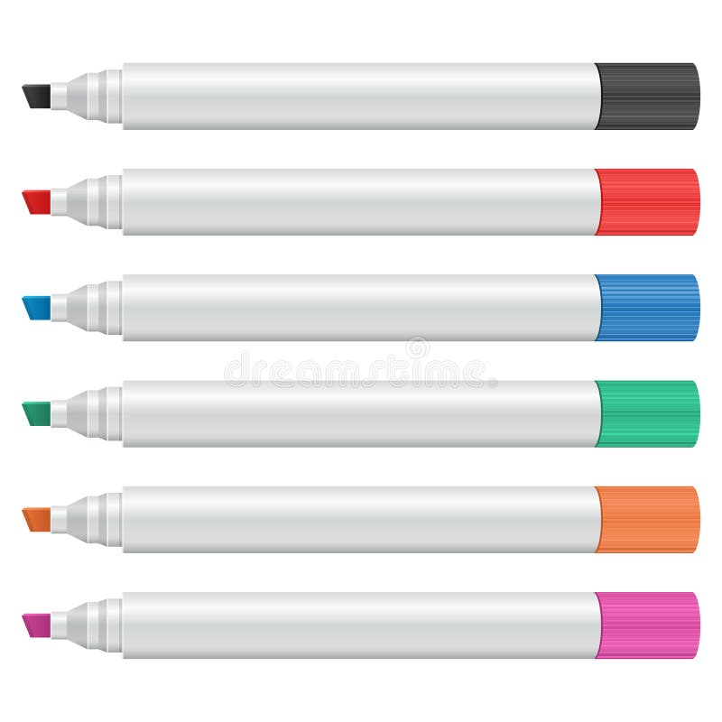 Colored Marker Set Vector Design Illustration Isolated on White ...