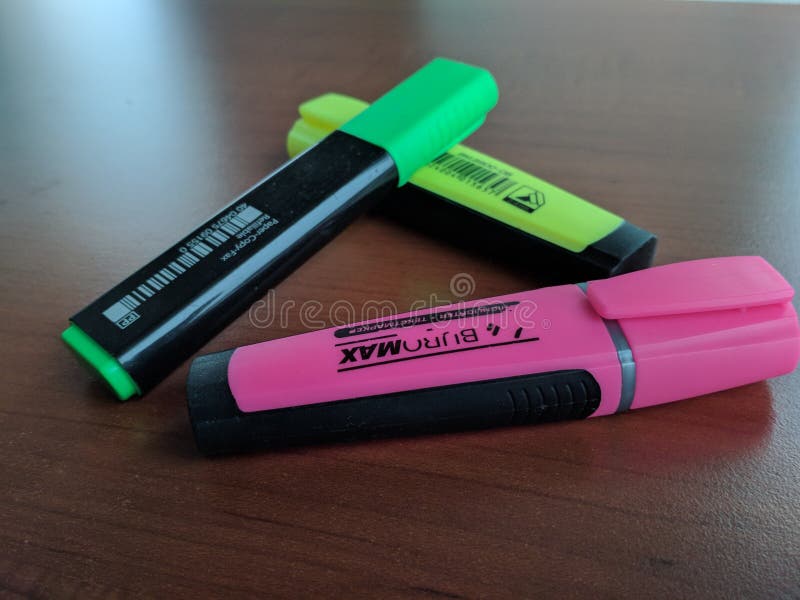 Colored Markers on the Table Editorial Stock Photo - Image of colored ...