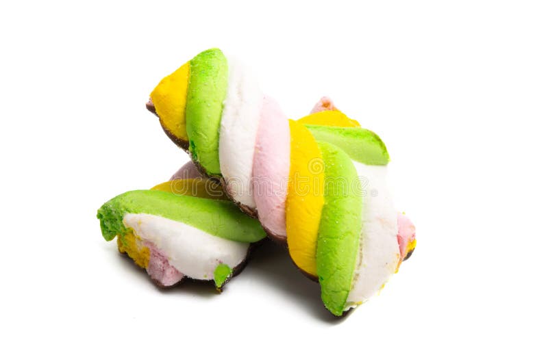 Colored Marshmallows Isolated Stock Photo - Image of american, colorful ...