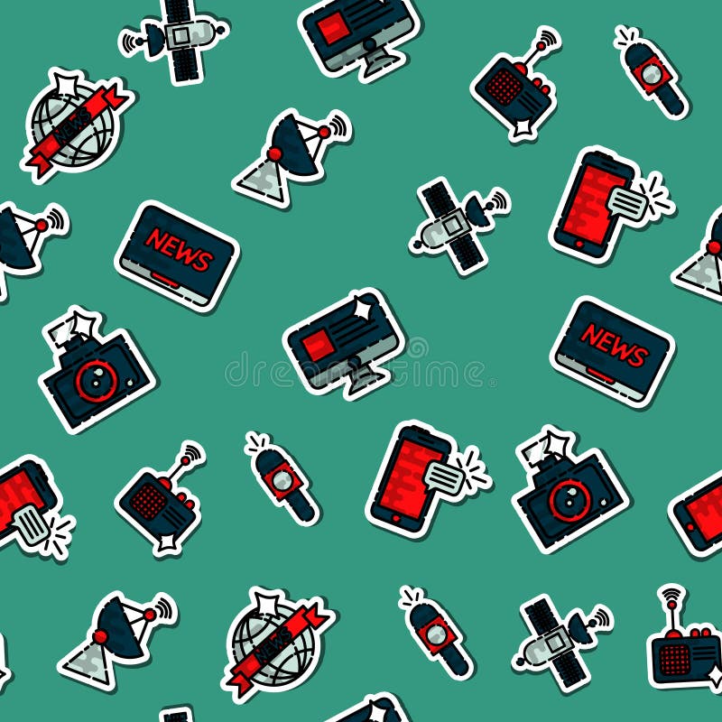 Colored mass media pattern stock vector. Illustration of concept - 84411006