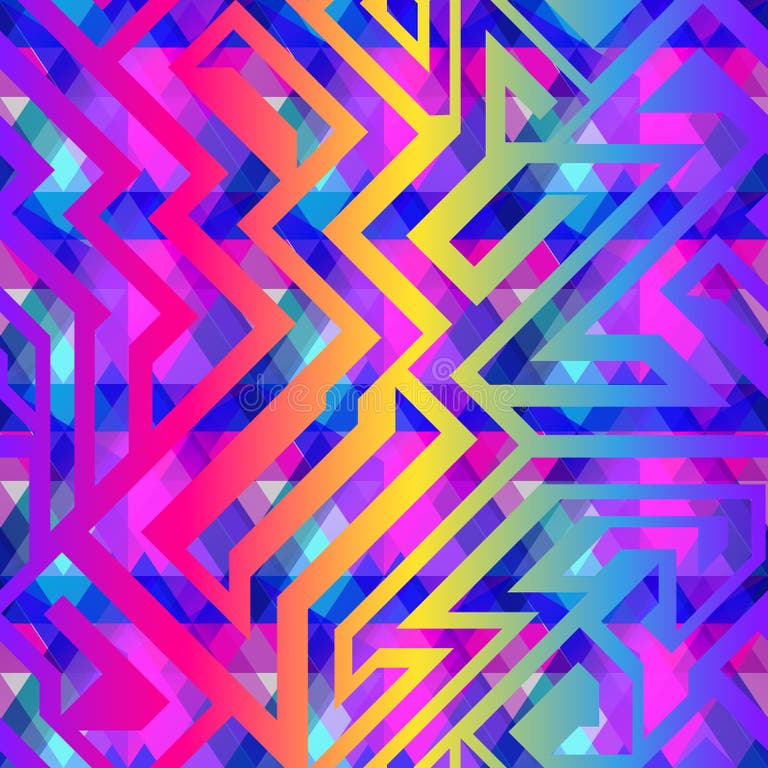 Colored Maze Seamless Pattern Stock Vector - Illustration of colored ...