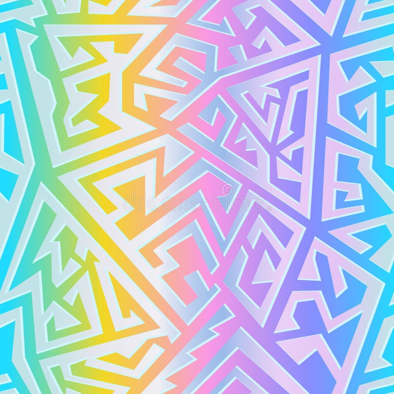 Colored Maze Seamless Texture Stock Vector - Illustration of nostalgic ...