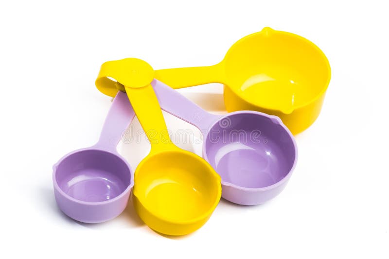 Colored Measuring Spoons Isolated on White Stock Photo - Image of ...