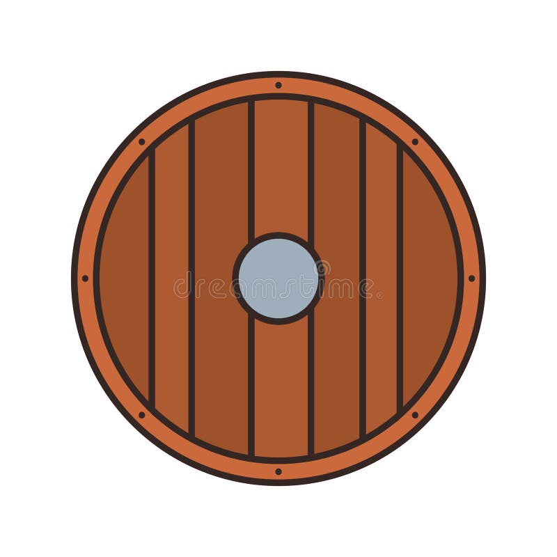 Colored Medieval Shield Weapon Icon Vector Stock Vector - Illustration ...