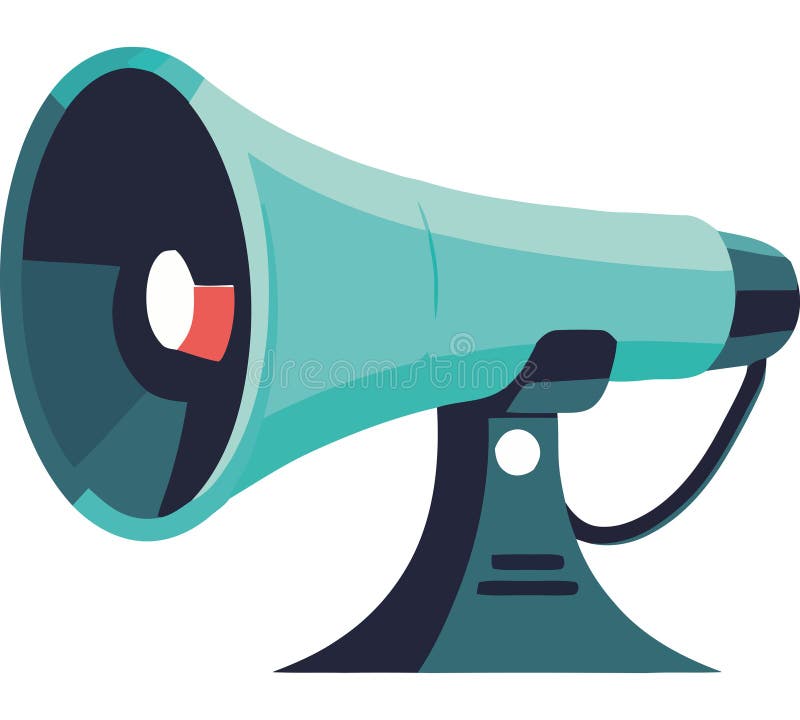 Colored megaph vector stock vector. Illustration of trumpet - 277588661