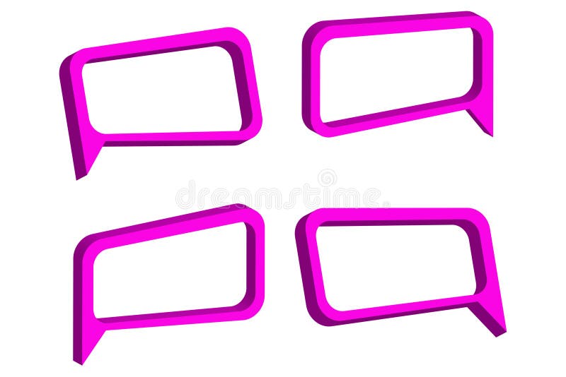 Colored Message Frames. Dialog, Chat Speech Bubble. Vector Illustration ...