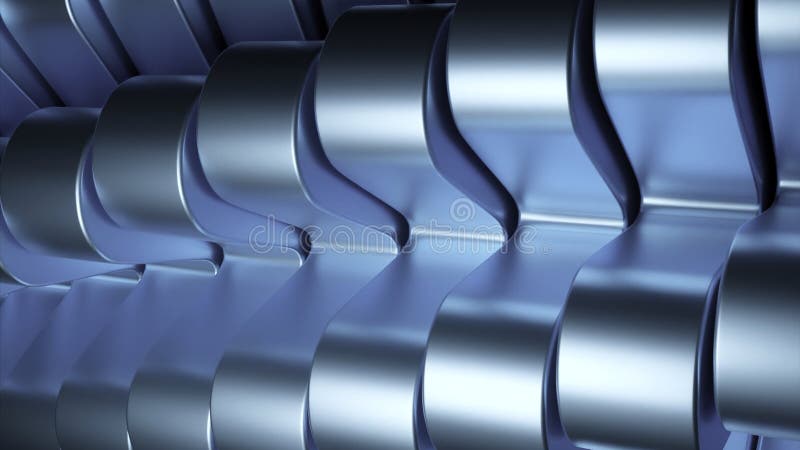 Colored Metal Spiral with 3d Bends. Design. Metallic Luster of Colored ...