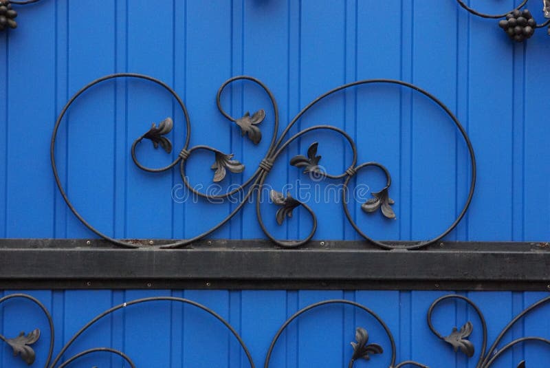 Colored Metal Texture of Black Wrought Iron Bars in a Pattern Stock ...