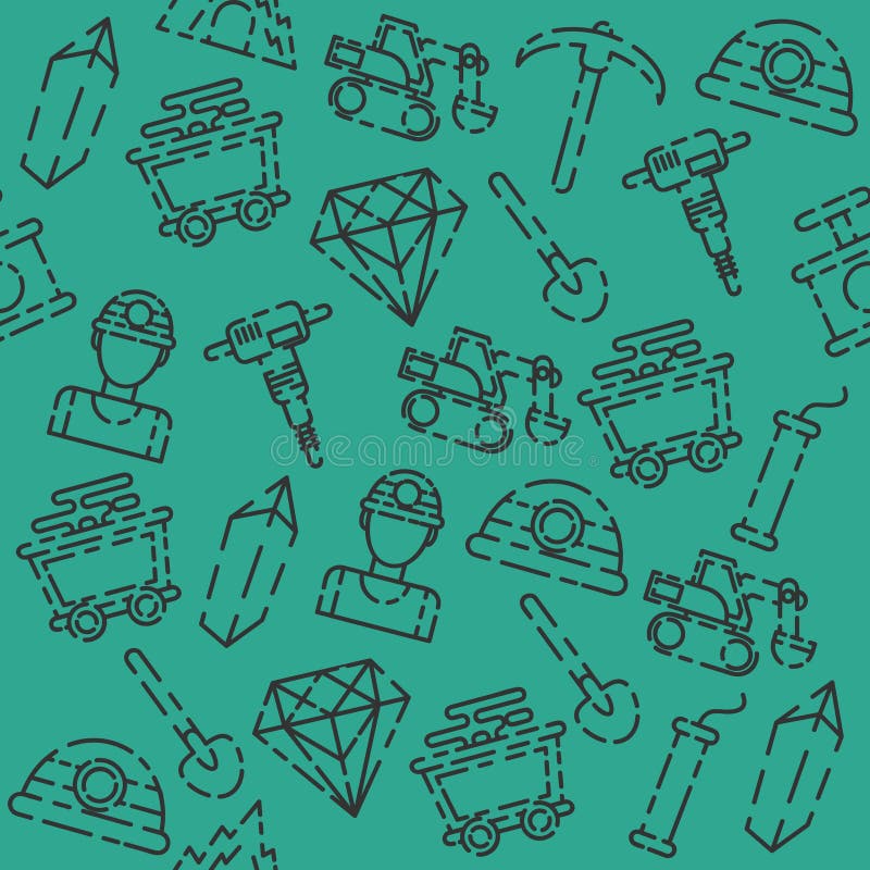 Colored Mining pattern stock vector. Illustration of helmet - 80882821