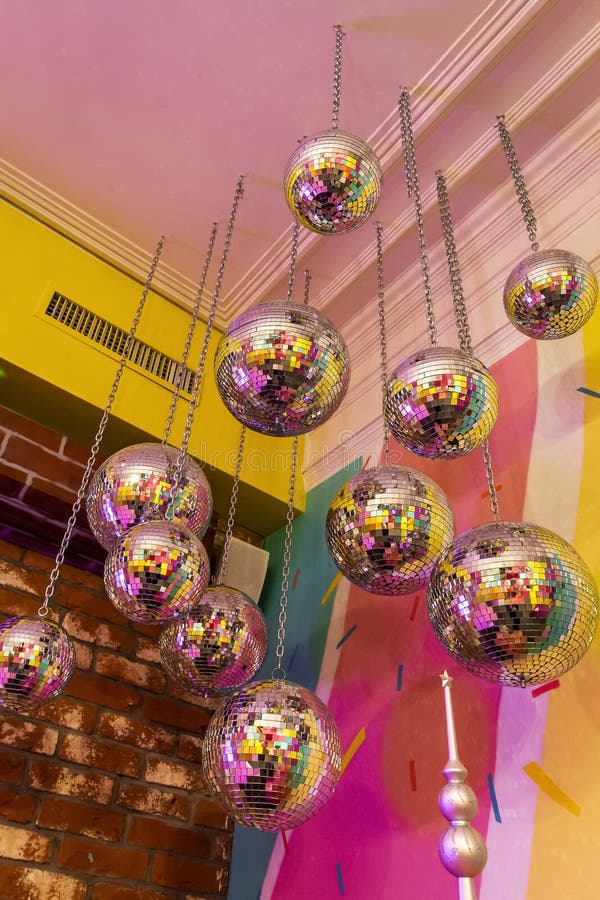 Colored mirror balls stock photo. Image of beautiful - 179482226
