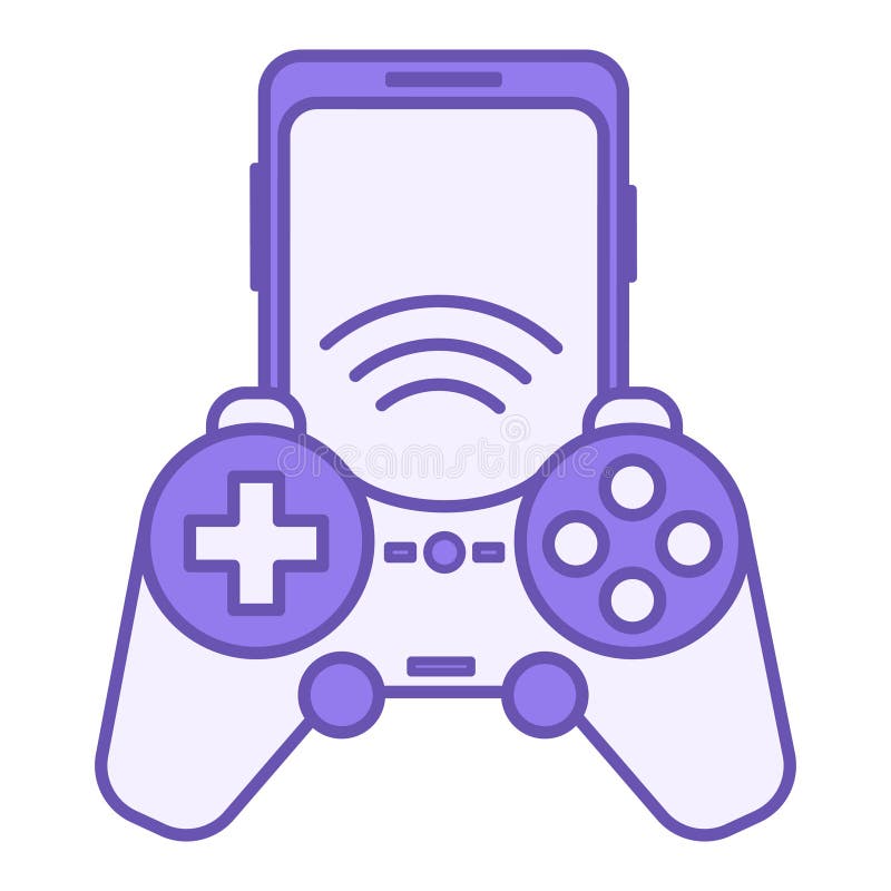 Colored Mobile Game Icon. stock vector. Illustration of gamification ...