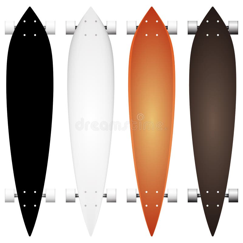 Colored Mock-up for Longboards Stock Vector - Illustration of lifestyle ...