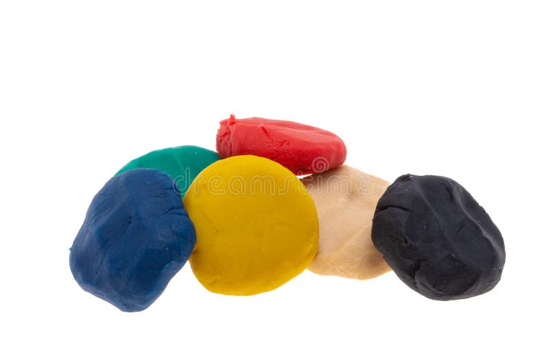 Colored Modeling Clay Isolated Stock Image - Image of educate, creative ...