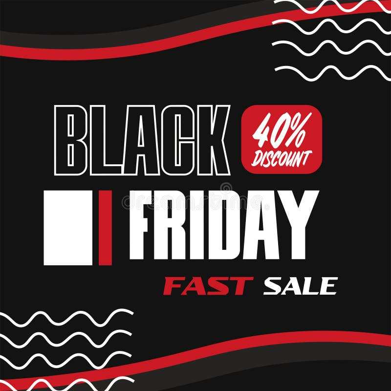 Colored Modern Black Friday Vector Stock Illustration - Illustration of ...