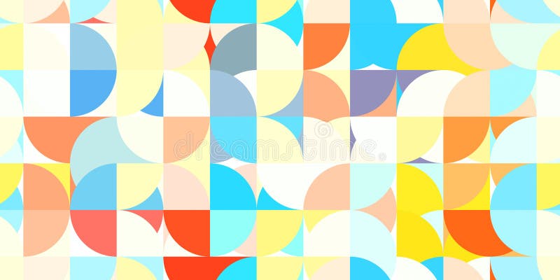 Colored Modern Geometry Half Circles Backgrounds. Rounded Colorful ...