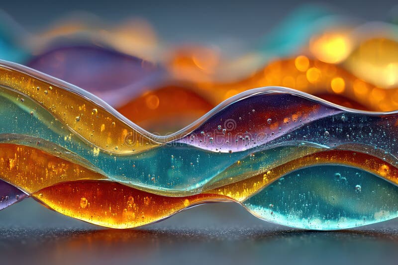 Colored Moire Pattern on Transparent Glass Texture Stock Illustration ...