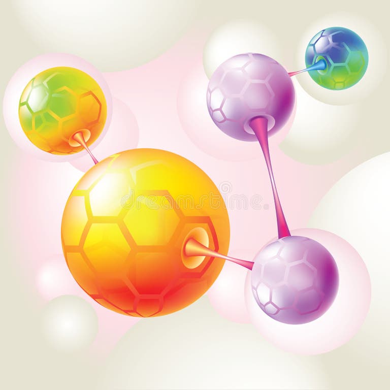 Colored Molecules Atoms Stock Illustrations – 347 Colored Molecules ...