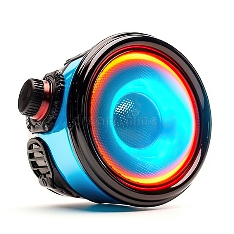 Colored Music Speaker Isolated. Stock Illustration - Illustration of ...