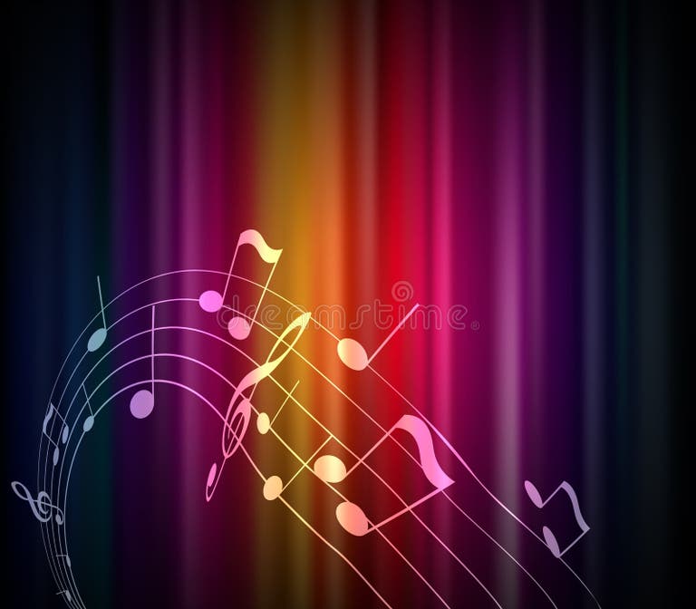 Musical Background Colored Music Notes Stock Illustrations – 924 ...