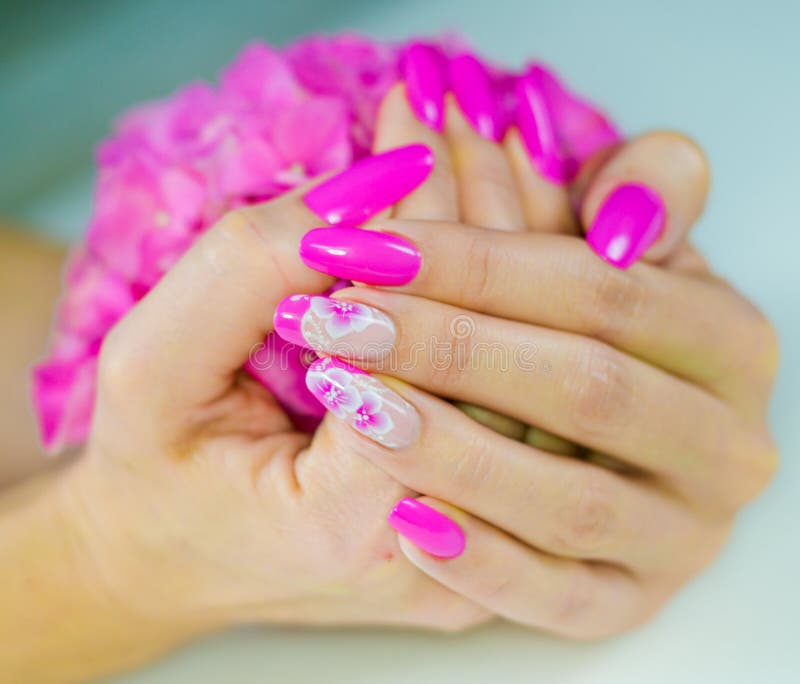 Colored nails for spring stock image. Image of lifestyle - 70168155