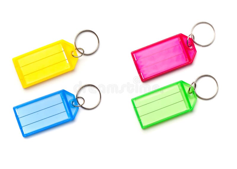 Colored Name Tags, Isolated on White Stock Image - Image of blank ...