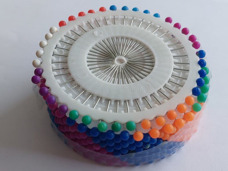 Colored Needles are Used for Hijab. Stock Image - Image of used ...