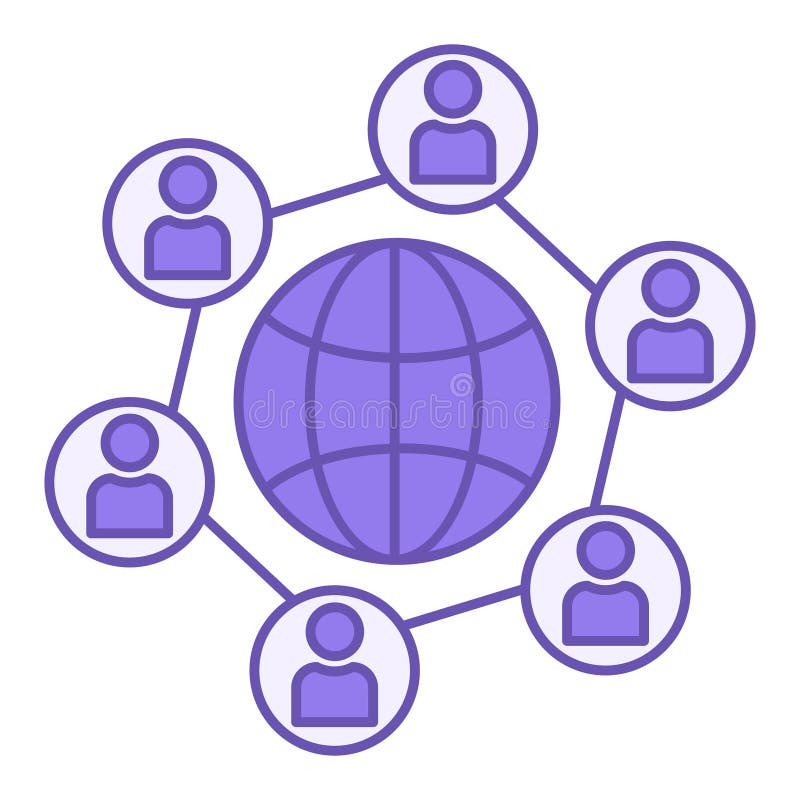 Colored Network Icon. stock vector. Illustration of design - 310008359