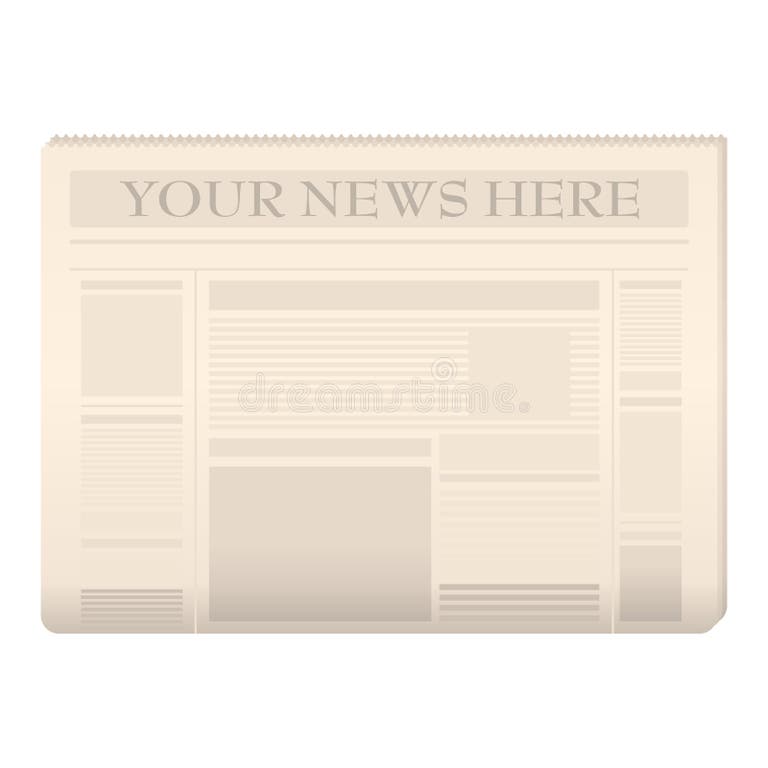 Colored newspaper template stock vector. Illustration of media - 13540101