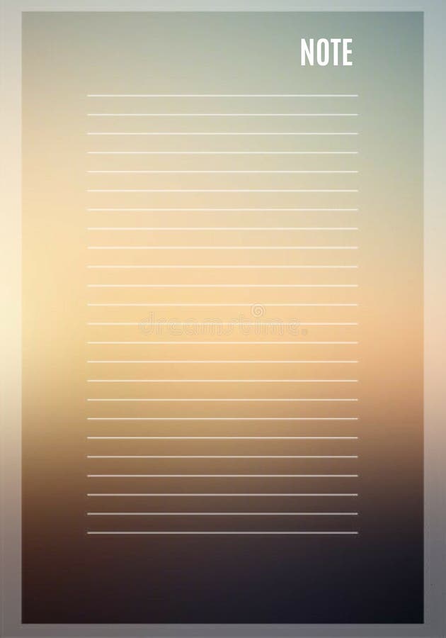 Colored Note Lined Writing Paper Template Graphic Design Background ...