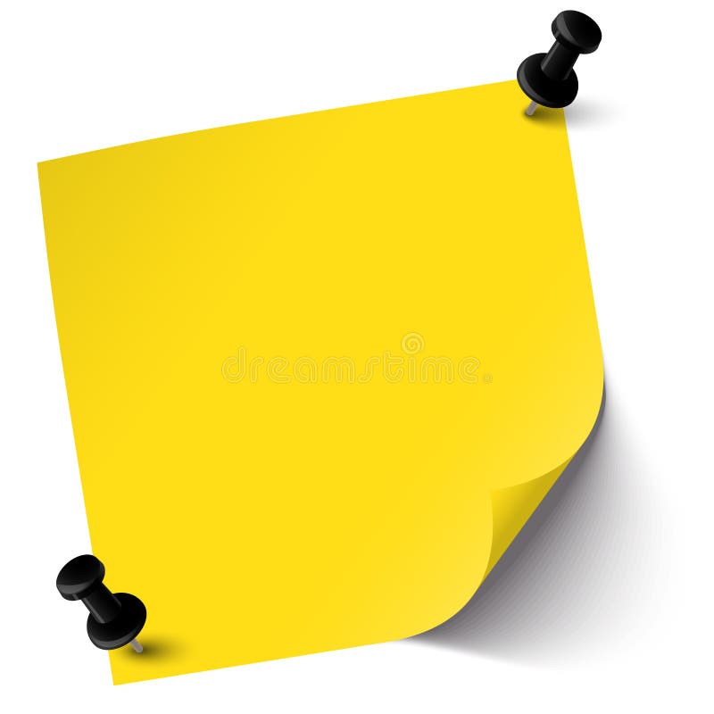 Colored Note with Pin Needle Stock Vector - Illustration of ...