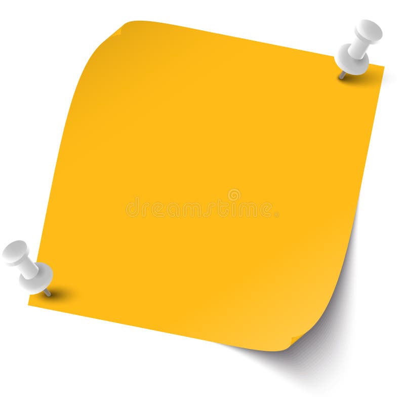 Colored Note with Pin Needle Stock Vector - Illustration of listing ...