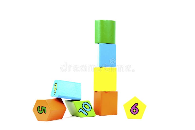 Colored Number Blocks stock image. Image of multicolor - 18612937