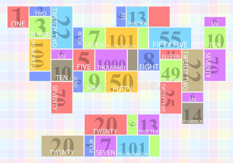 Colored Number Blocks stock vector. Illustration of ultra - 98075655