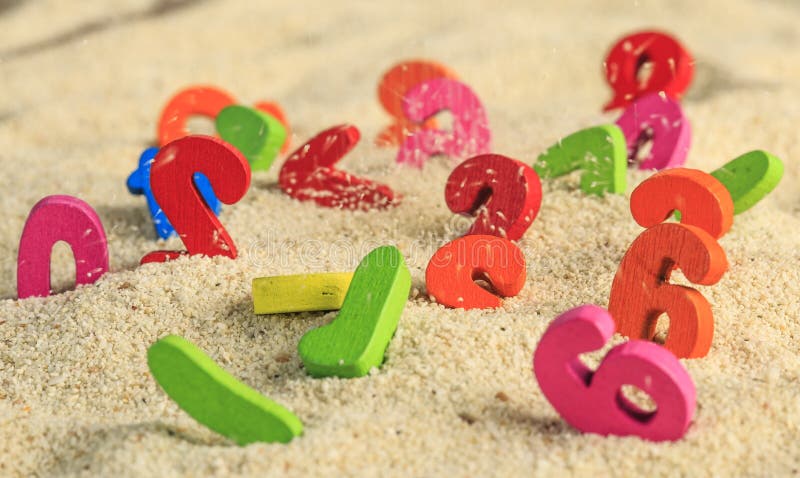 Colored Number in the Sand Dunes Stock Photo - Image of beautiful ...