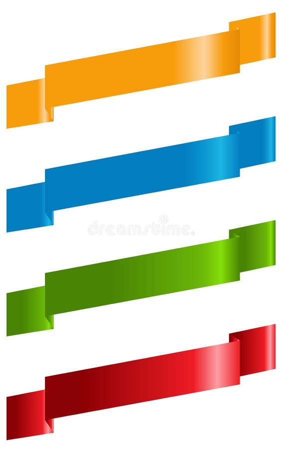 Four advertising banners stock illustration. Illustration of banner ...