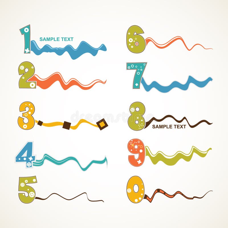 Numbers Design Stock Illustrations – 158,568 Numbers Design Stock ...