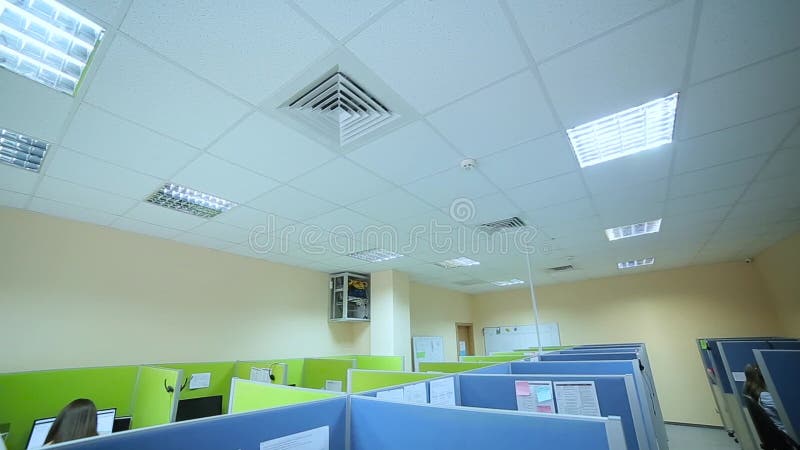 Colored Office Call Center Top View Stock Footage - Video of sitting ...