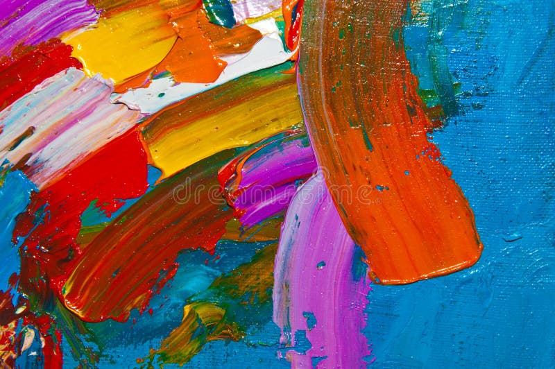 Artists Abstract Oil Painting Stock Photo - Image of swirls, acrlic ...