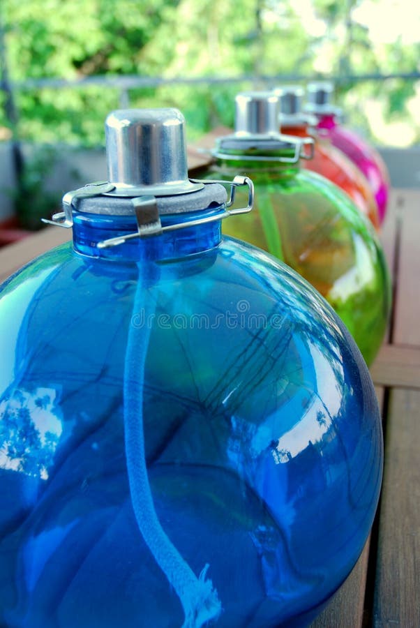 Colored Oil Lamps stock photo. Image of colours, shiny - 2419484