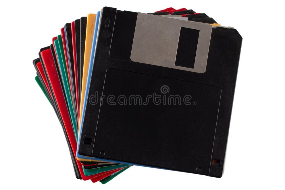 Colored Old Retro Floppy Diskettes in Stack Stock Photo - Image of ...