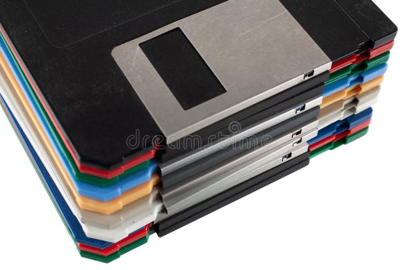 Colored Old Retro Floppy Diskettes in Stack Stock Photo - Image of ...