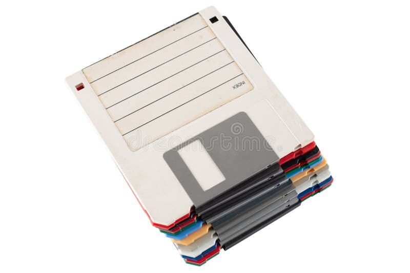 Colored Old Retro Floppy Diskettes in Stack Stock Photo - Image of ...