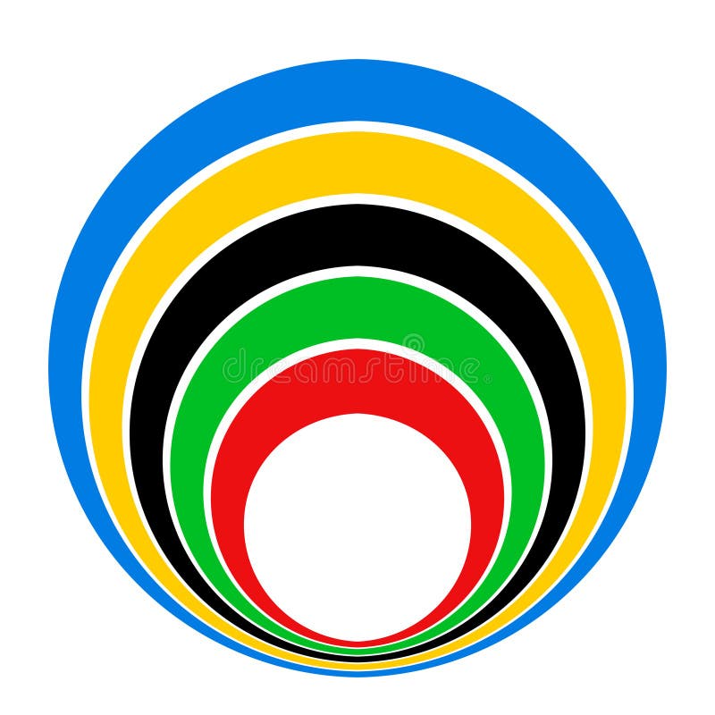 Colored Olympic Games Rainbow Circles Symbol Isolated - Vector Stock ...