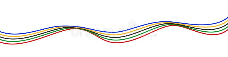 Colored Olympic Games Rainbow Wavy Lines Flag Symbol Isolated Stock ...