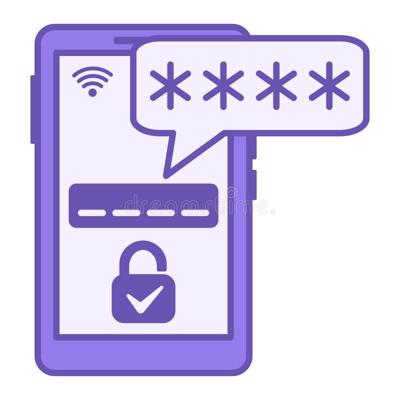 Colored One Time Password Icon. Stock Illustration - Illustration of ...