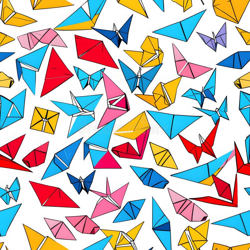 Colored Origami, AI-generatet Stock Illustration - Illustration of ...