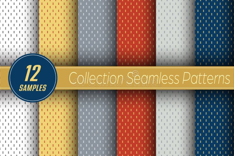 Colored Ornament. a Set of Seamless Patterns for Backgrounds, Banners ...