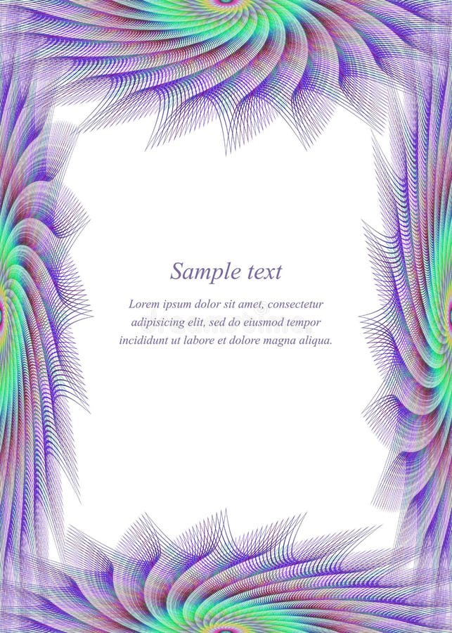 Colored Page Border Design Template Stock Vector - Illustration of ...