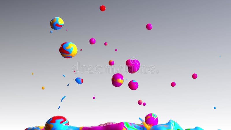Colored Paint Splashes with Alpha Channel Isolated on Grey Background ...